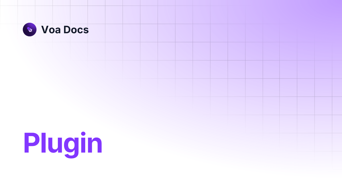 Plugin | Voa Docs